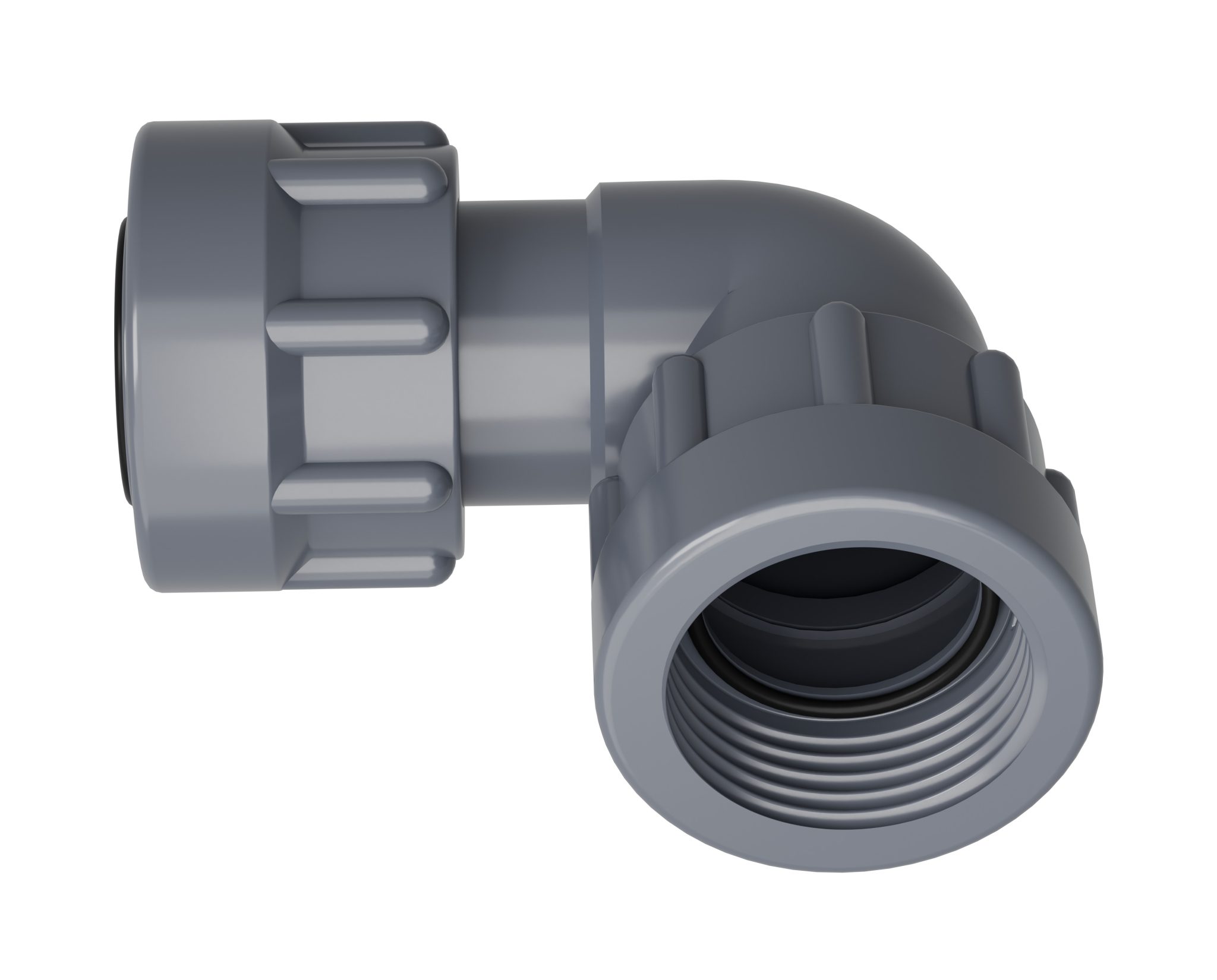 90° Ell Manifold System (1" swivel x 1" swivel) - Dura Plastics