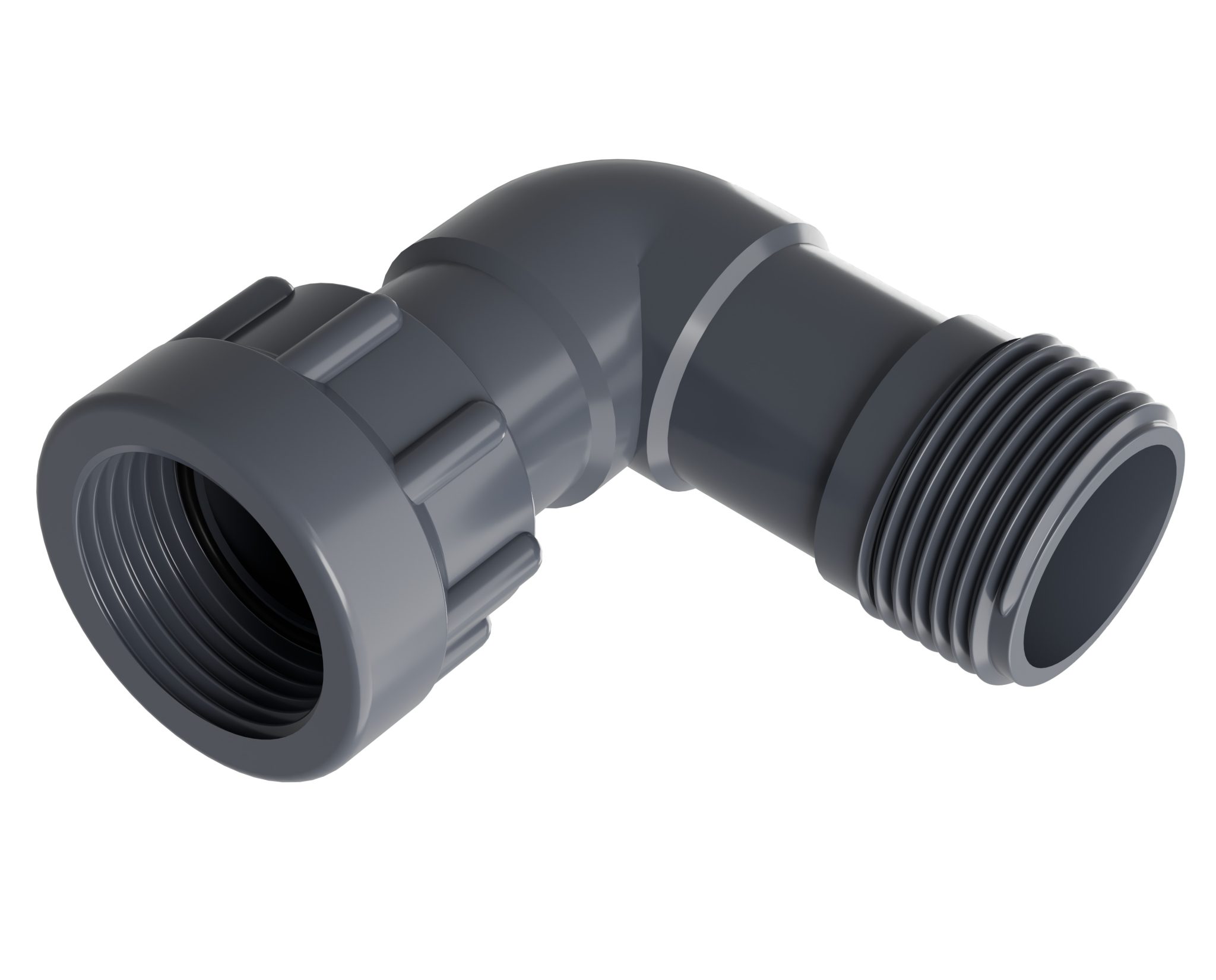 90° Ell Manifold System (1" mipt x 1" swivel) - Dura Plastics