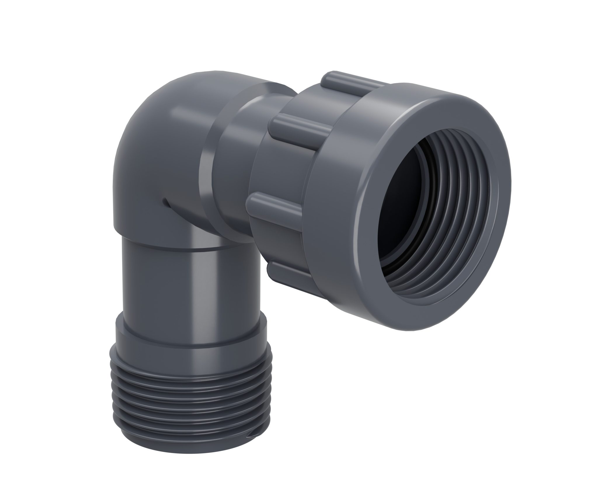90° Ell Manifold System (1" mipt x 1" swivel) - Dura Plastics